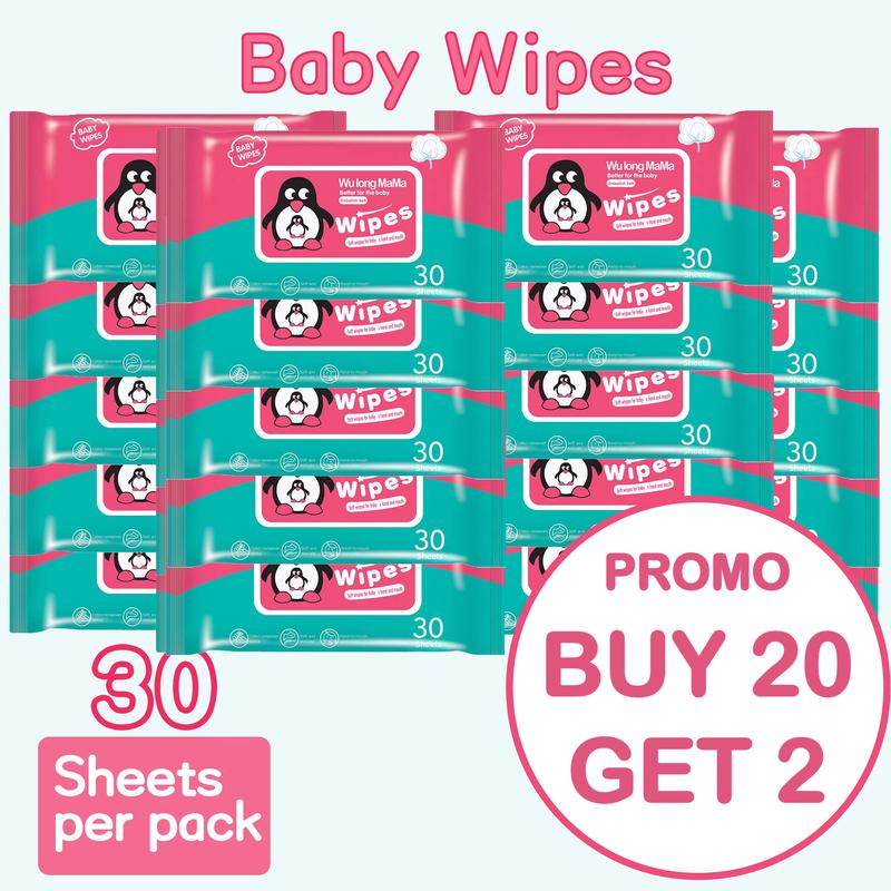 Baby wipes (5/10/20packs) Wu long Mama (portable pack) Best organic ...