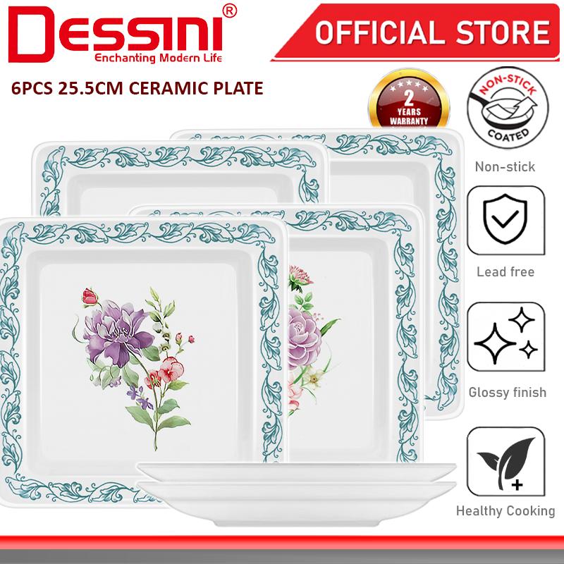 DESSINI ITALY 10 Inch 6 PCS Ceramic Serving Plate Dish Pasta - TikTok ...