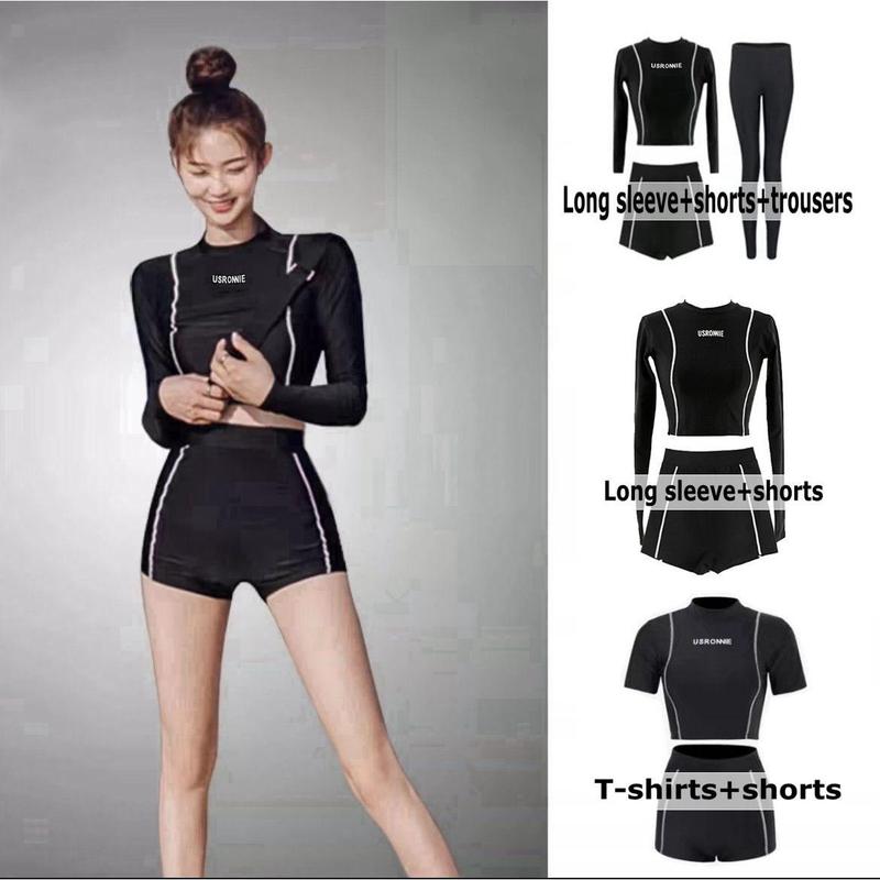 Women’s Conservative Long-Sleeve Swimming Costume with Brief - TikTok ...