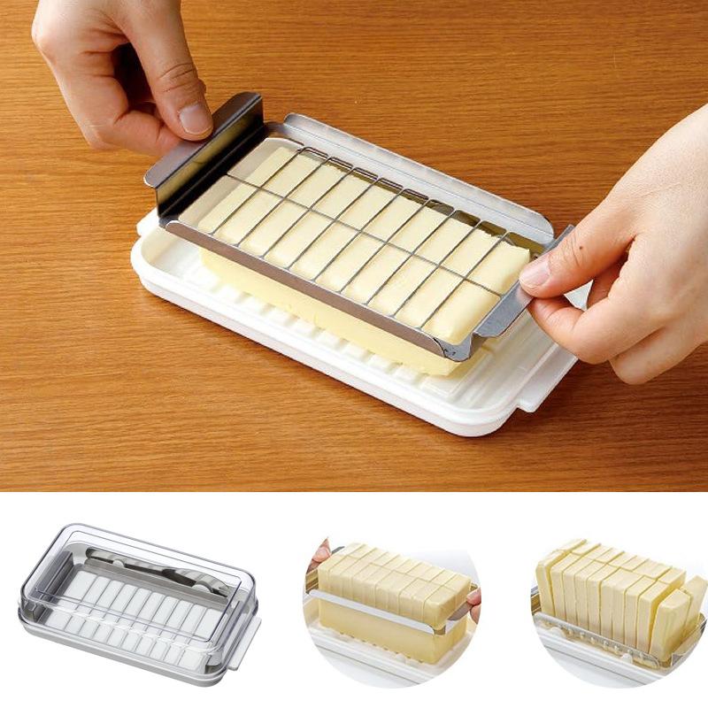 Butter Box with Cutter Wire Stainless Steel Cheese Slicer Tools ...