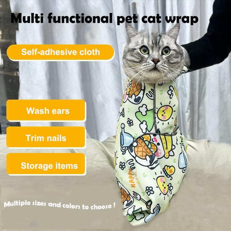 Multi functional cat wrap cat fixed towel Blanket pet wrap cloth ...