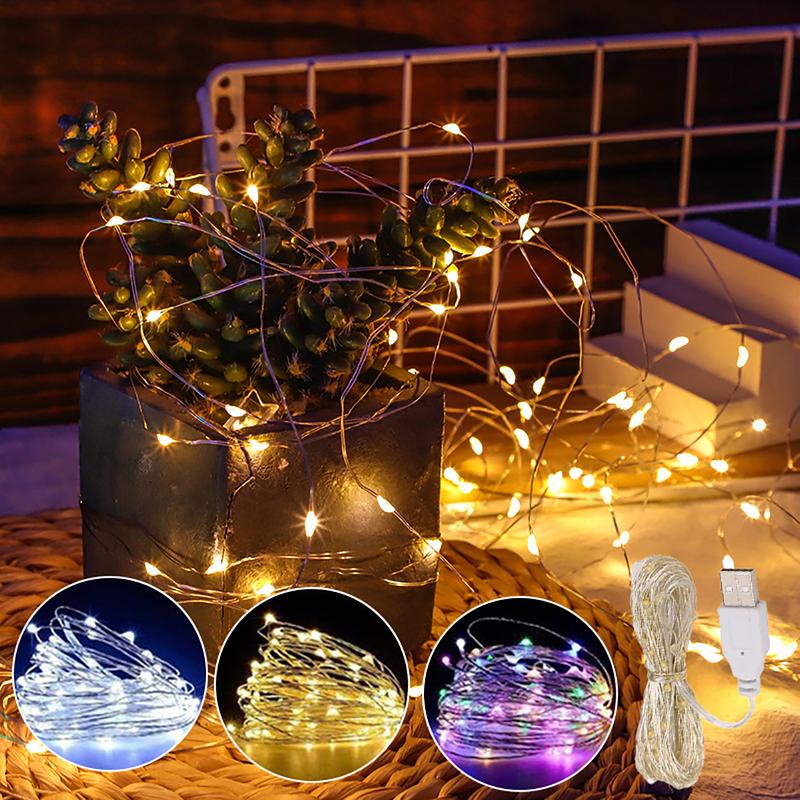 LED Lights Strings Waterproof Alloy Wire Garland Light Waterproof ...