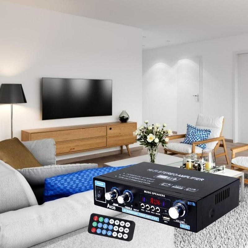 AK35 90W+90W Audio Power Amplifier, 2.0 CH Bluetooth 5.0 Receiver ...