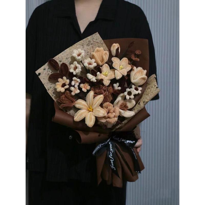 Twisted Stick Bouquet DIY Homemade by Hand Tulip Rose Material - TikTok ...