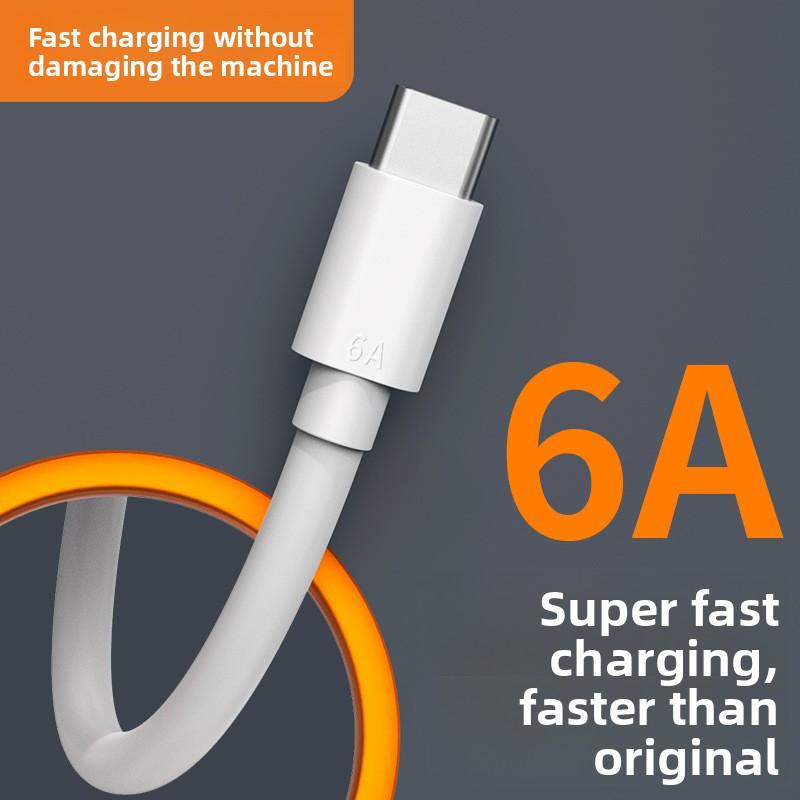 Type-C Single Head Data Cable Fast Charging 6A Cable Type-C Suitable ...