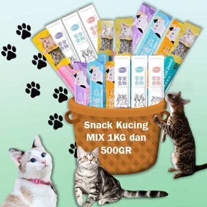 Paket Snack Kucing Murah 1kg Mix Murah Berkualitas Tinggi da - Shop ...