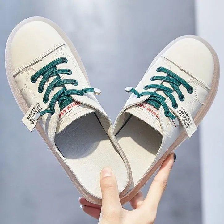 Baotou Half Slippers White Shoes for Women Without Heel 2025 - TikTok ...