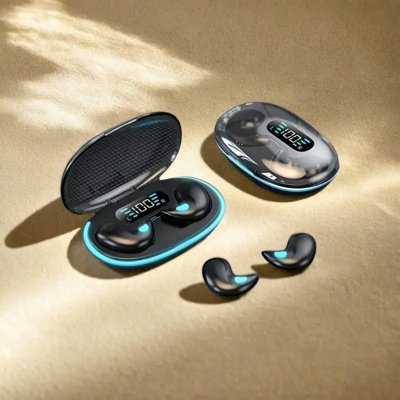 X55 Sleeping Earbuds Wireless Mini Headphones For Work TWS Bluetooth ...