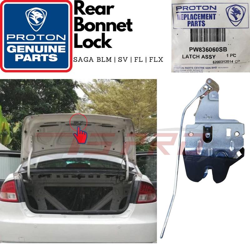 Proton Saga BLM SV FL FLX Genuine Rear Bonnet Lock Hood Belakang ...