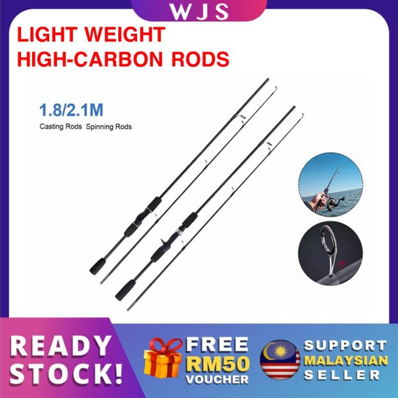 (LIGHT WEIGHT) WJS Portable Fishing Rod 1.8/2.1m Carbon Fibe - TikTok ...