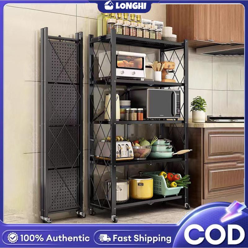 【Foldable】Kitchen Rack organizer Foldable Rack 5 layer Metal - TikTok ...