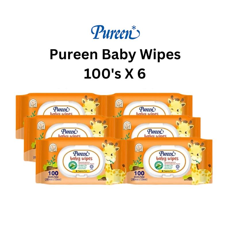 Pureen Baby Wipes Fragrance Free 100 Sheets (100's x6) Fresh - TikTok ...