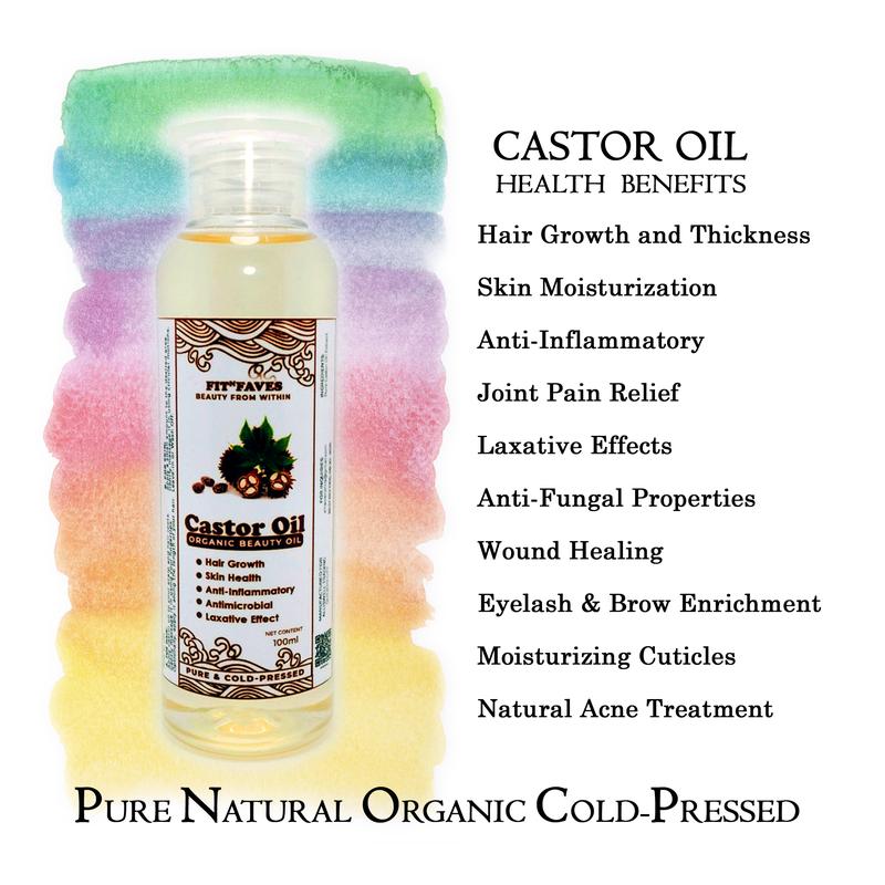 Castor Oil Pure Organic 100% Cold-Pressed for Eyelash and Eyebrow ...