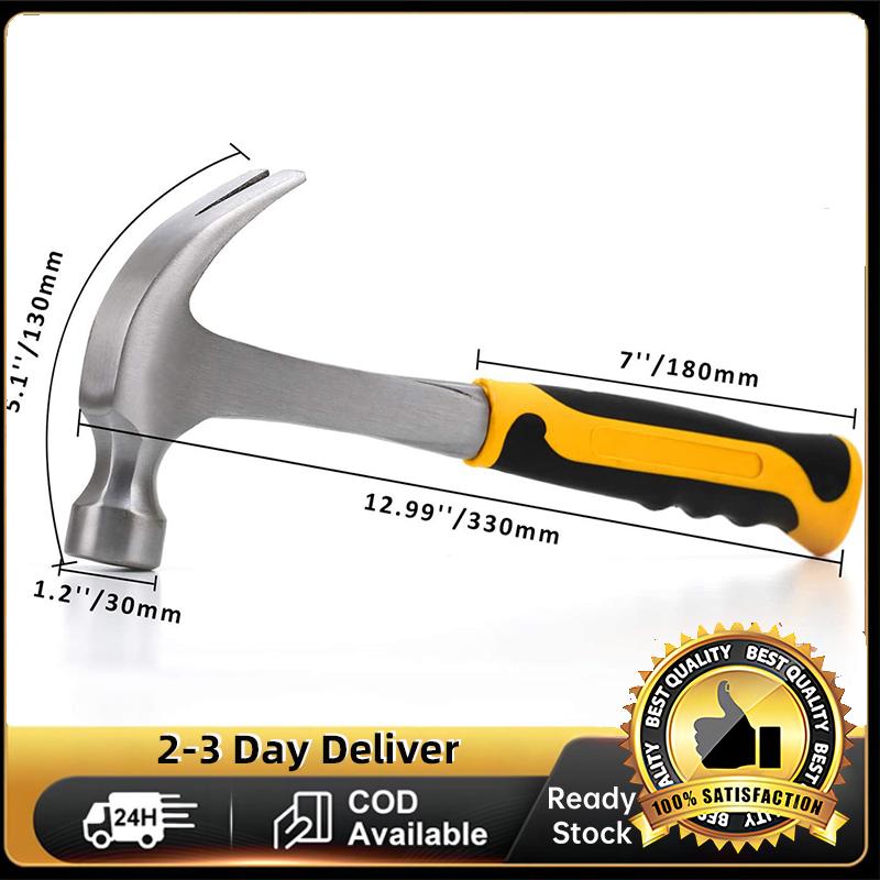 KINGEVER HEAVY DUTY MULTIPURPOSE NON-SLIP HANDLE HAMMER AND MINI CLAW ...