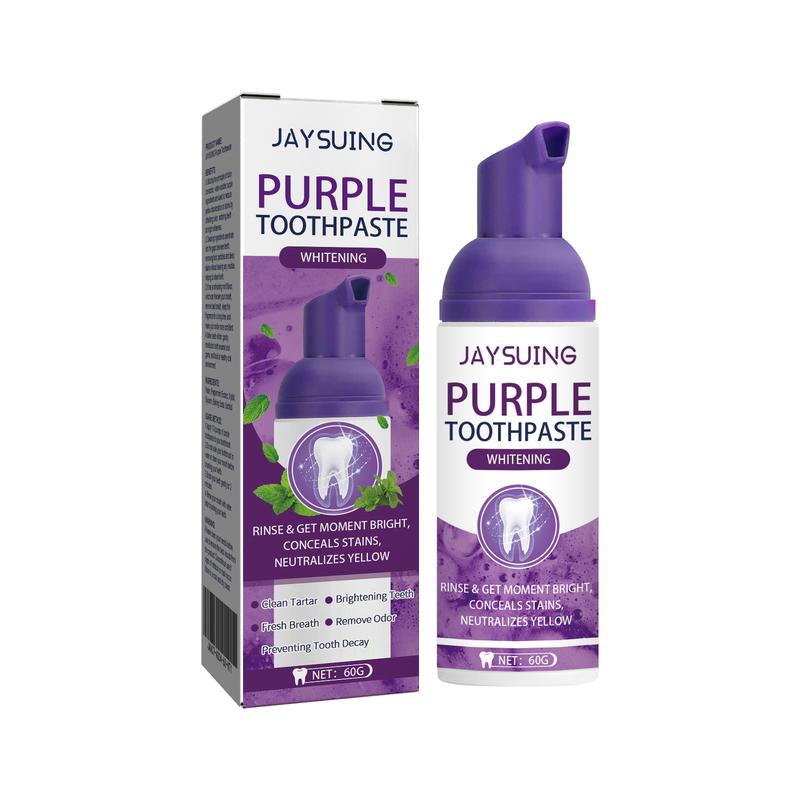 Jaysuing Purple Teeth Whitening Toothpaste Care for Teeth Cleaning ...