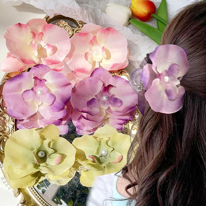 Jepit rambut bunga Phalaenopsis, klip cengkaman, klip rambut - TikTok ...