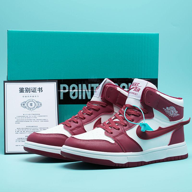 Giày Bóng Rổ Cổ Cao AJ, Thiết Kế Cổ Điển Có Đôi Cánh, Màu Trắng ...