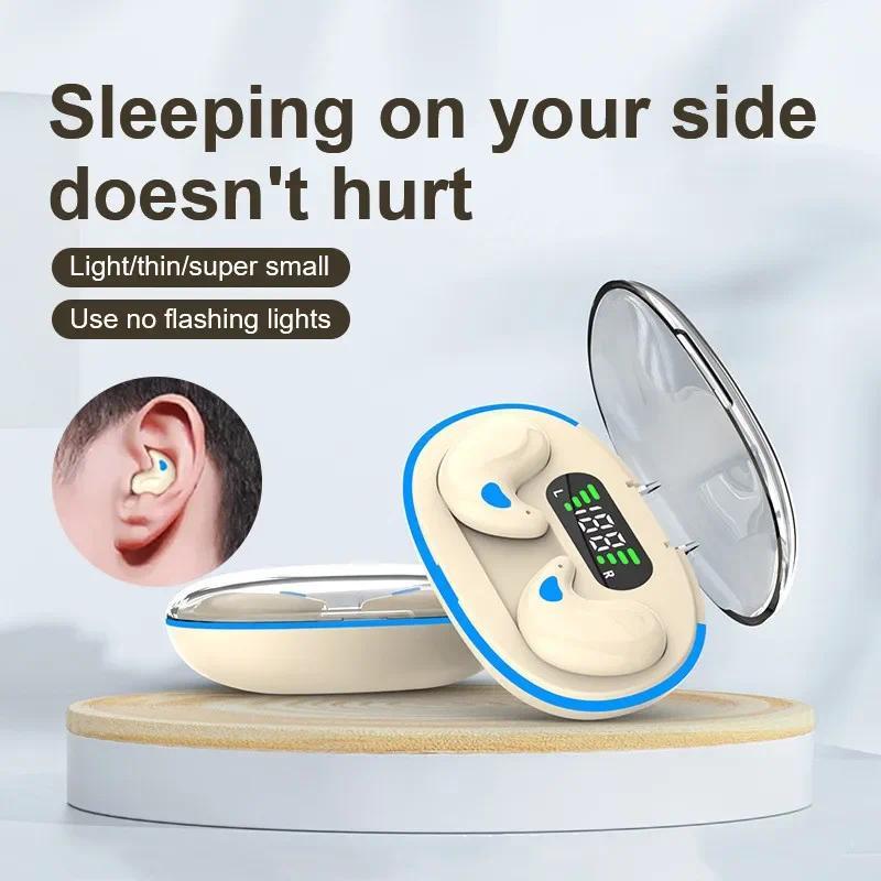 X55 Sleeping Earbuds Wireless Mini Headphones For Work TWS Bluetooth ...