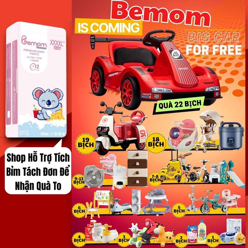Tã/Bỉm BEMOM HÀN QUỐC Dán/Quần Đủ Size S56/M48/L46/M44/L42/XL40/XXL38 ...