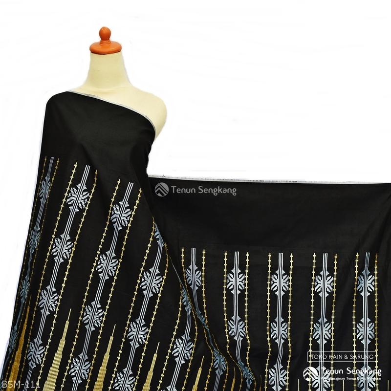 Kain Tenun Sulam Motif Bugis Makassar Hitam - Tenun Sengkang - Shop ...