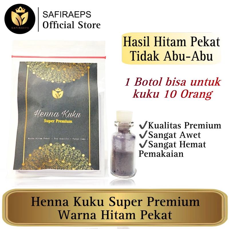 Serbuk Henna Kuku Hitam Super Premium - Hasil Warna Hitam Pekat - Shop ...