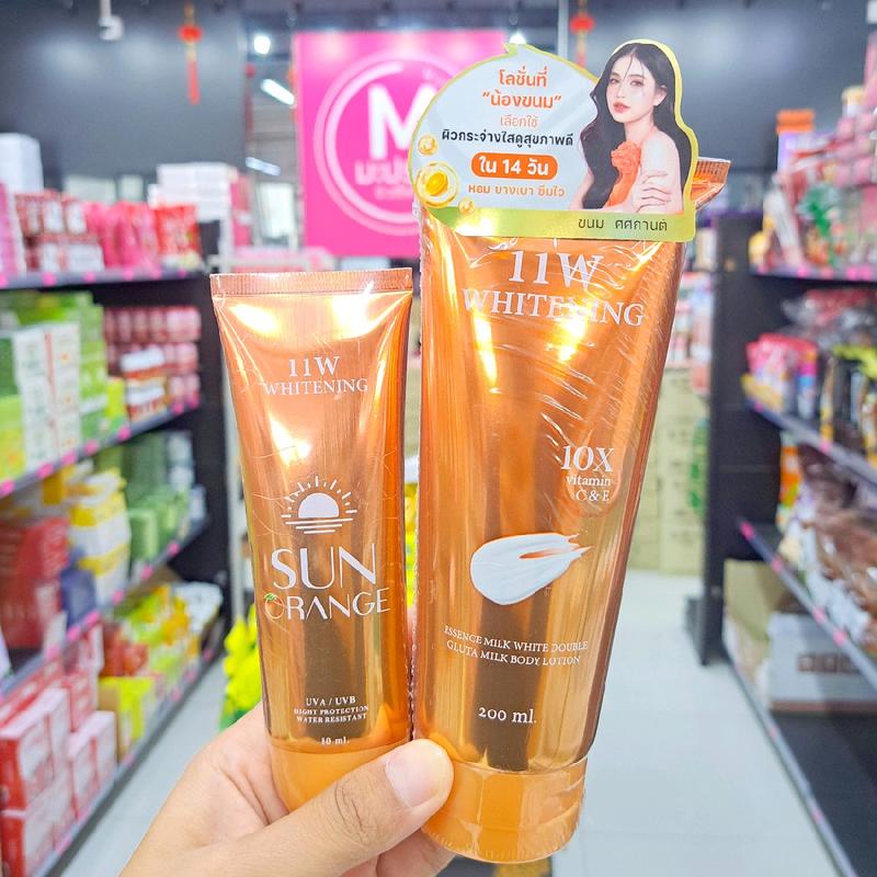 11W Whitening โลชั่น 11W 10X Vitamin C & E ขนาด 200ml. / กันแดดลูกส้ม ...