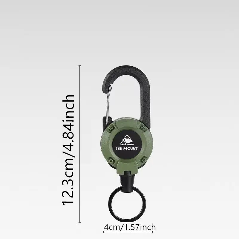 Durable Tactical Carabiner with Retractable High-rebound Rope, 1 Piece ...