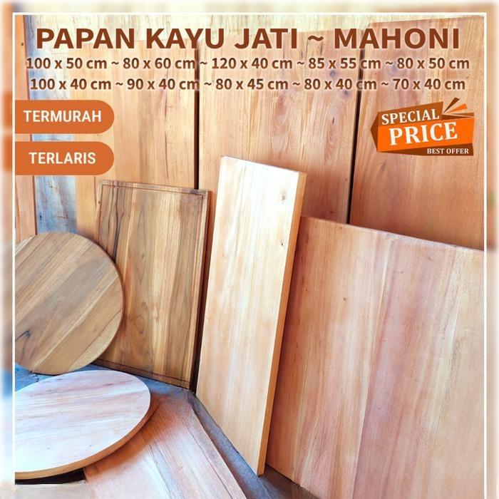 Papan kayu asli 100x50 papan ambalan wooden board bahan daun meja - 70 ...