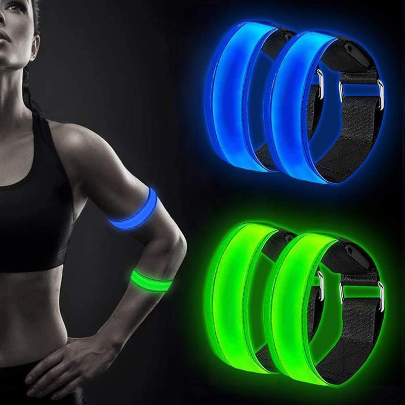 LED armband, reflector band with THREE lighting modes, reflectors ...