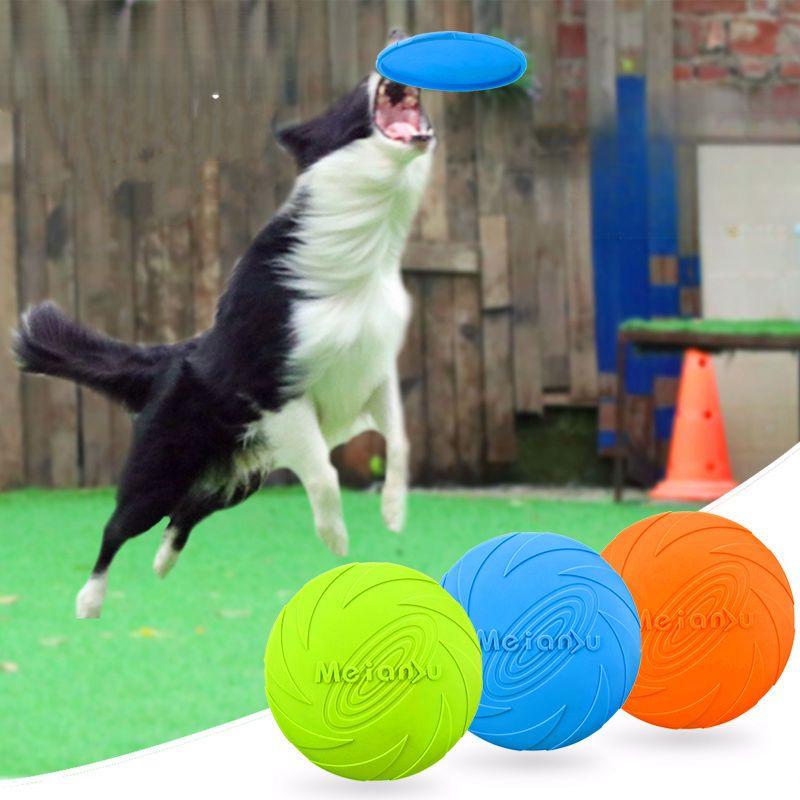 Meianju Pet Frisbee Dog Frisbee Silicone Bite-Resistant Toys - TikTok ...