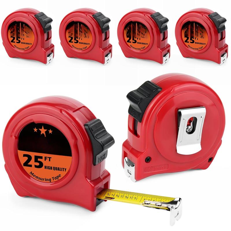 25FT Retractable Tape Measure with Fractions 1/8, Easy to Read ...