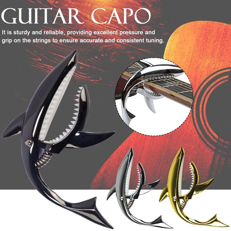1 Pc Guitar Shark Capo Design For Acoustic Guitar Electric Bass ...