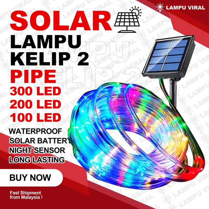 【8Modes 100M | 55M | 44M | 33M | 22M | 12M】Lampu Raya Pipe Solar ...