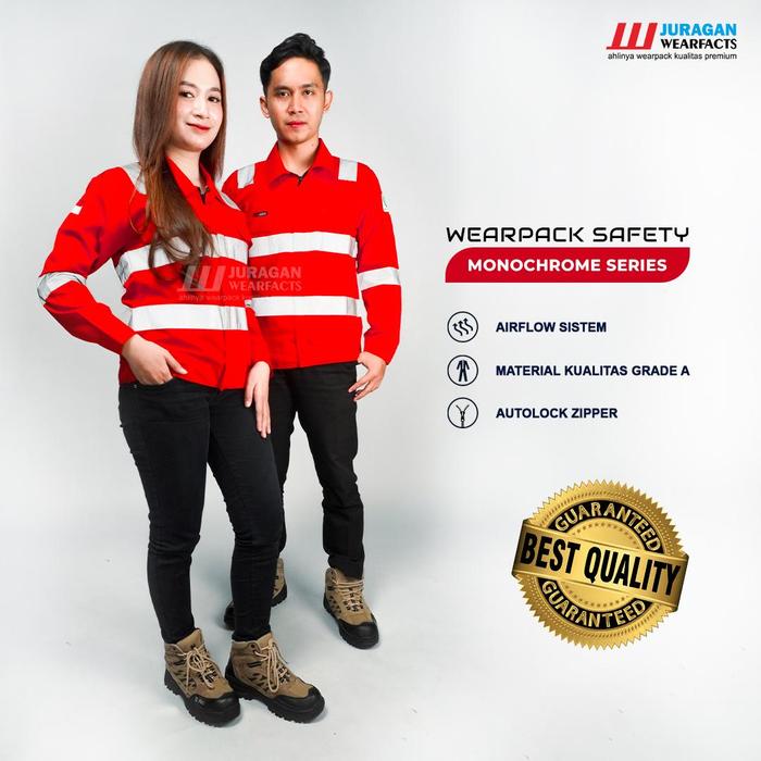 Promo [COD] Wearpack Safety baju seragam kerja panjang pria wanita ...