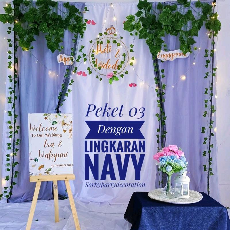 Dekorasi backdrop background Lamaran Nikah Aqiqah Engagement - Shop ...