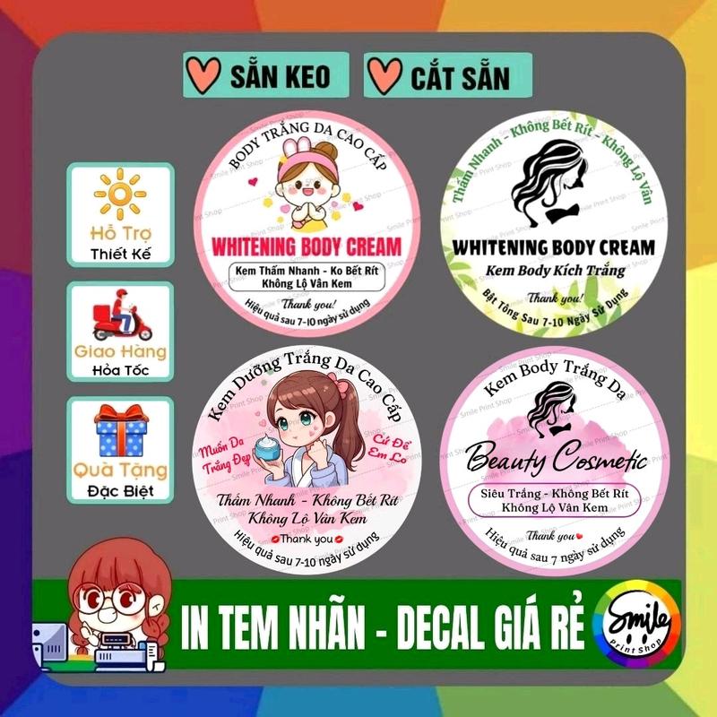 Combo 150 Tem Dán Hủ Kem Body Dưỡng Trắng Da, Body Cốt Ủ, Kích - TikTok ...