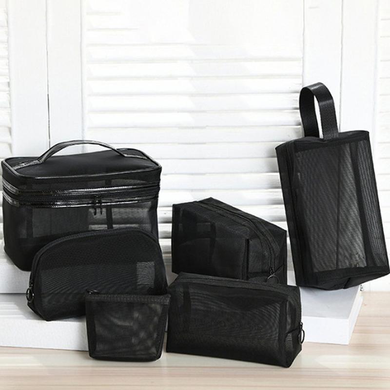 Mesh Transparent Cosmetic Makeup Case Women Make Up Organize - TikTok ...