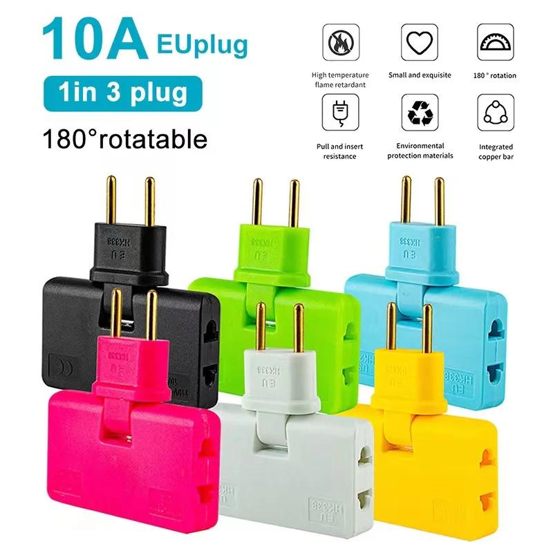 EU Power Plug Adapter Foldable Extension Travel Converter Socket ...