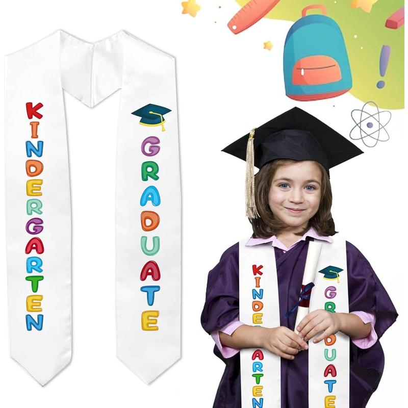 Graduation Sash for Party Favors, White Class of 2025 Graduation Stole ...