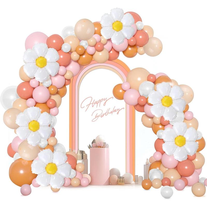Balloon Arch - 178 count Balloon Garland Kit with Groovy Flower ...