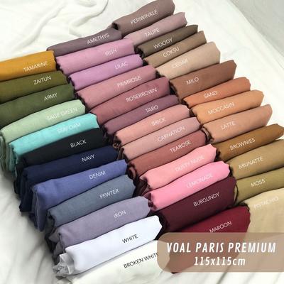 Jasmine Jilbab 35 WARNA TERLENGKAP Square Segiempat Hijab Voal Paris ...