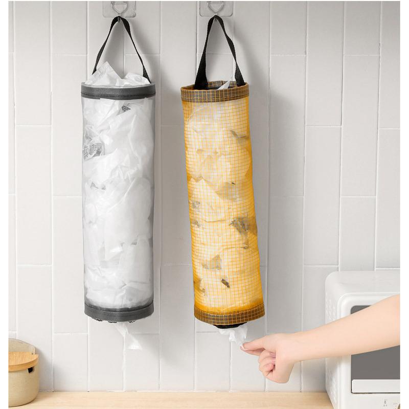 Kitchen Mesh Garbage Bag Organizer Dispenser Trash Bags Holder - TikTok ...