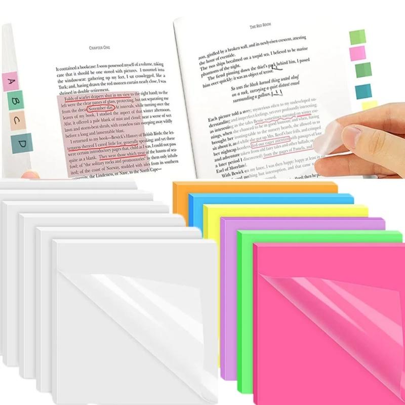 1Pc Sheets Sticky Notes Reusable Transparent Sticky Notes Waterproof ...