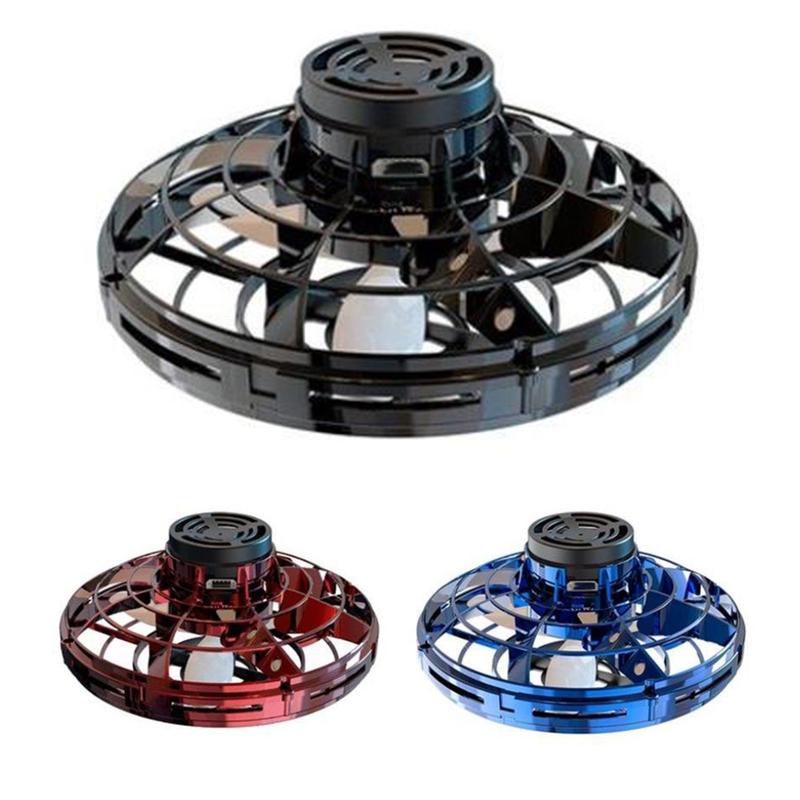 UFO Fingertip Gyro Hand Operated Flying Fidget Spinner Infrared ...