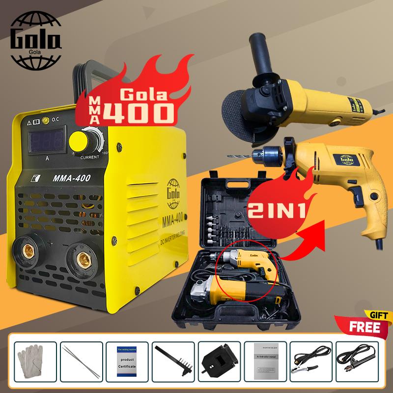 3IN1 GOLA SET MMA-400 Portable IGBT Inverter MINI Imported Electric ...