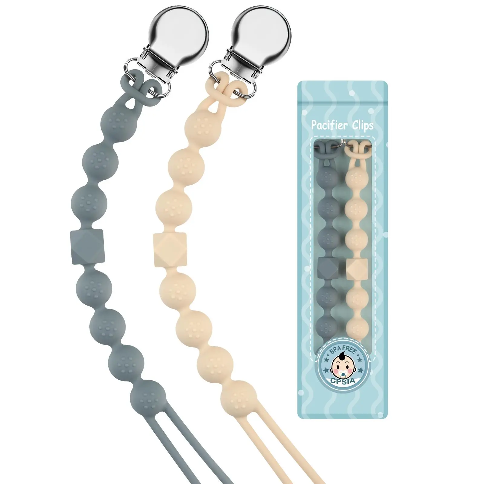 Anti-loss Chain Pacifier Clip (1 Piece), Cute Baby Pacifier Teether ...