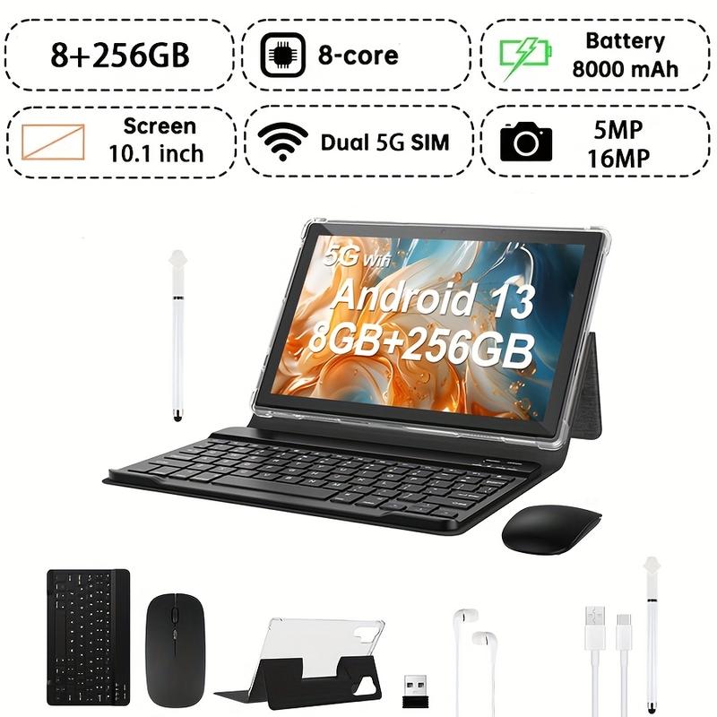 10.1-inch Android 13 operating system Tablet, 2-in-1 tablet with ...
