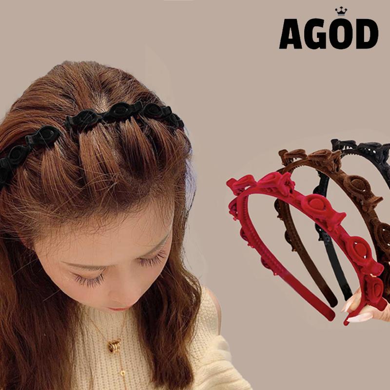 AGOD Red Fish Braided Hair Band for Girls Female Ins Student - TikTok ...