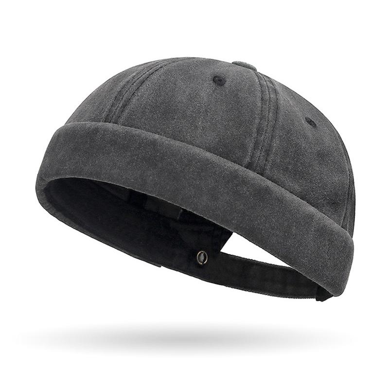 (Carbniaton) Vintage-Inspired Soft Skull Cap Beanie with Adjustable ...