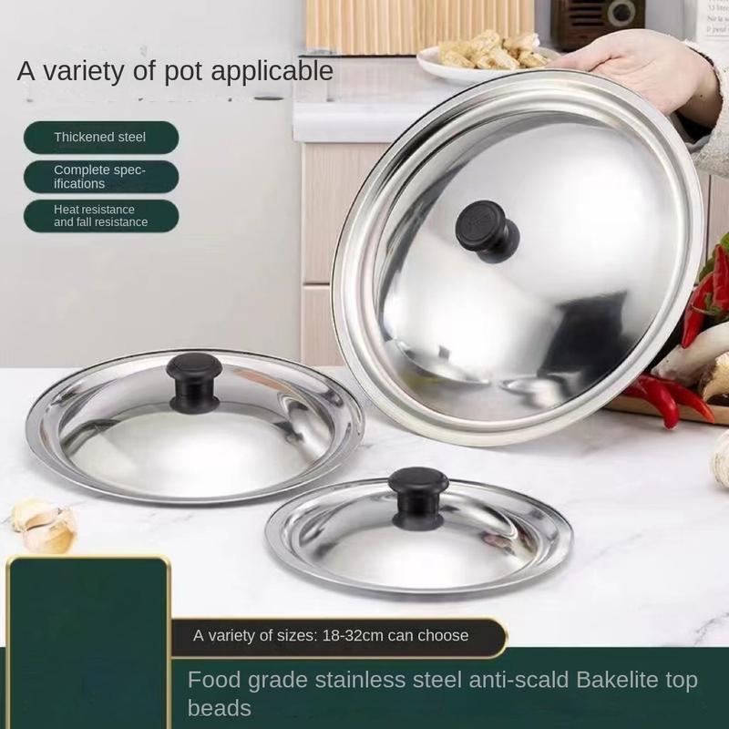 New Universal Pot Cover Stainless Steel Anti-scalding Frying - TikTok ...